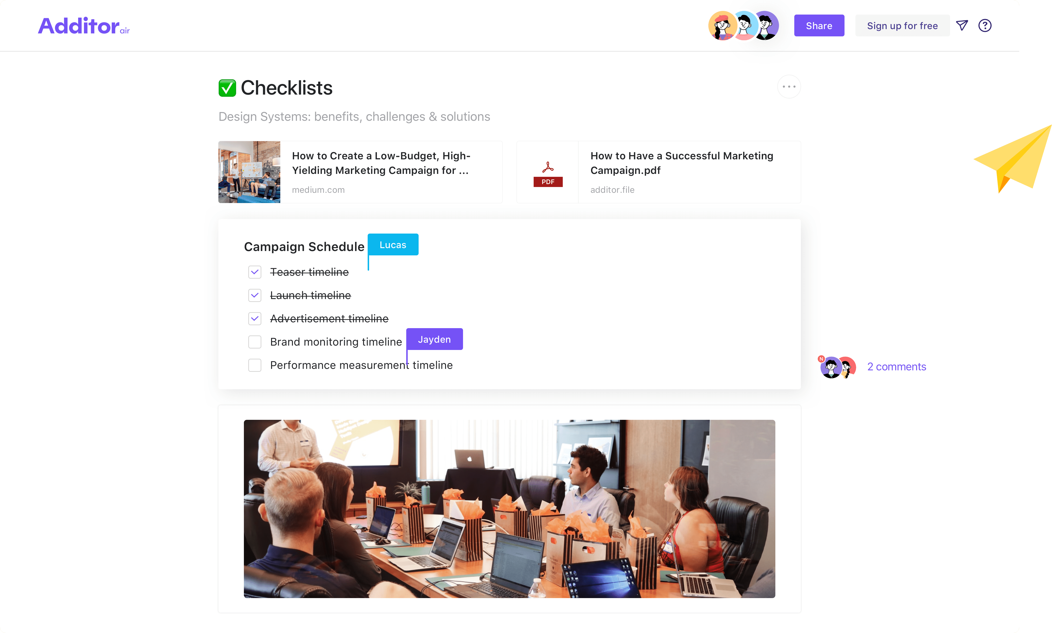 Additor Air - Organize and share knowledge instantly