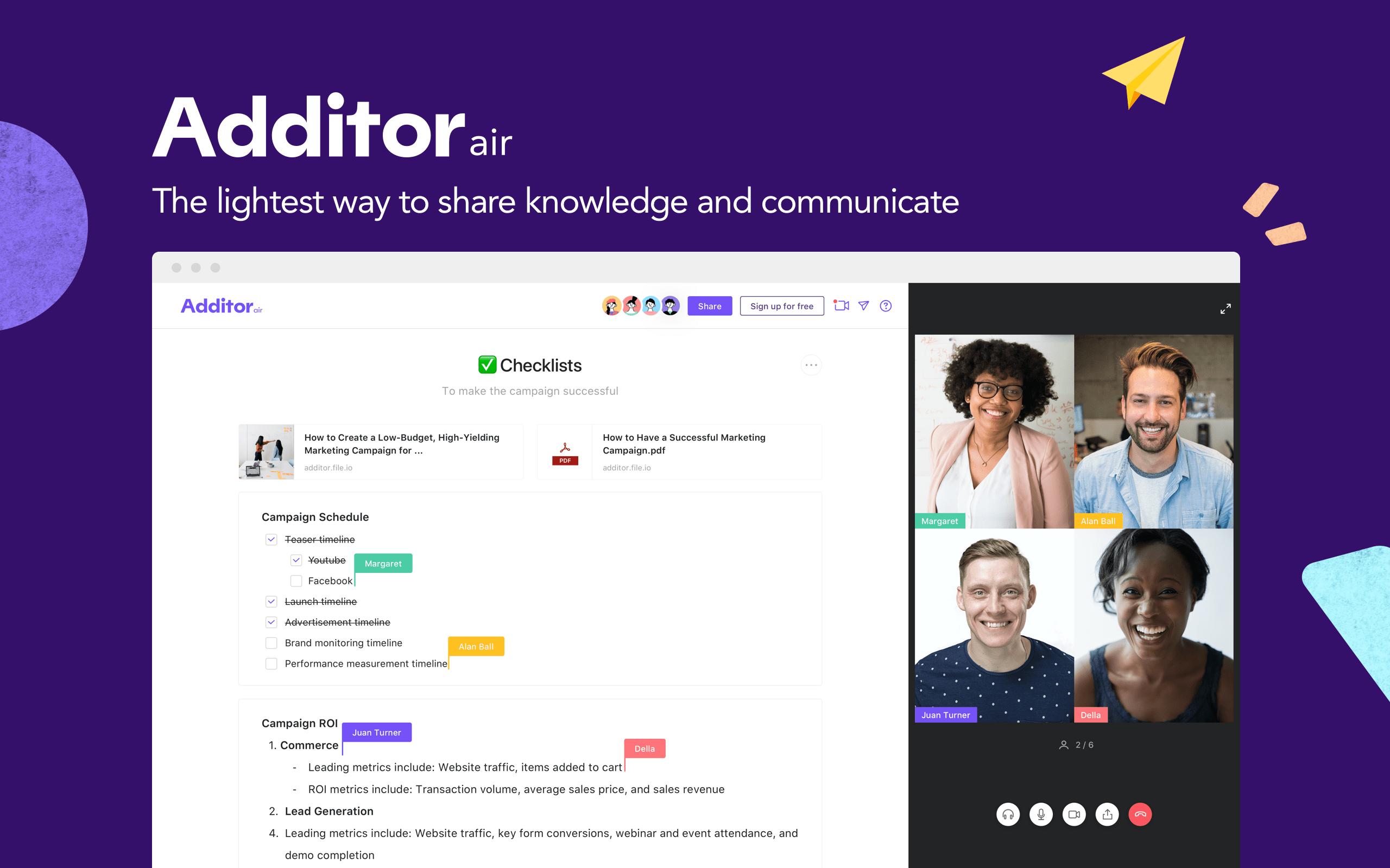 Additor Air - Organize and share knowledge instantly